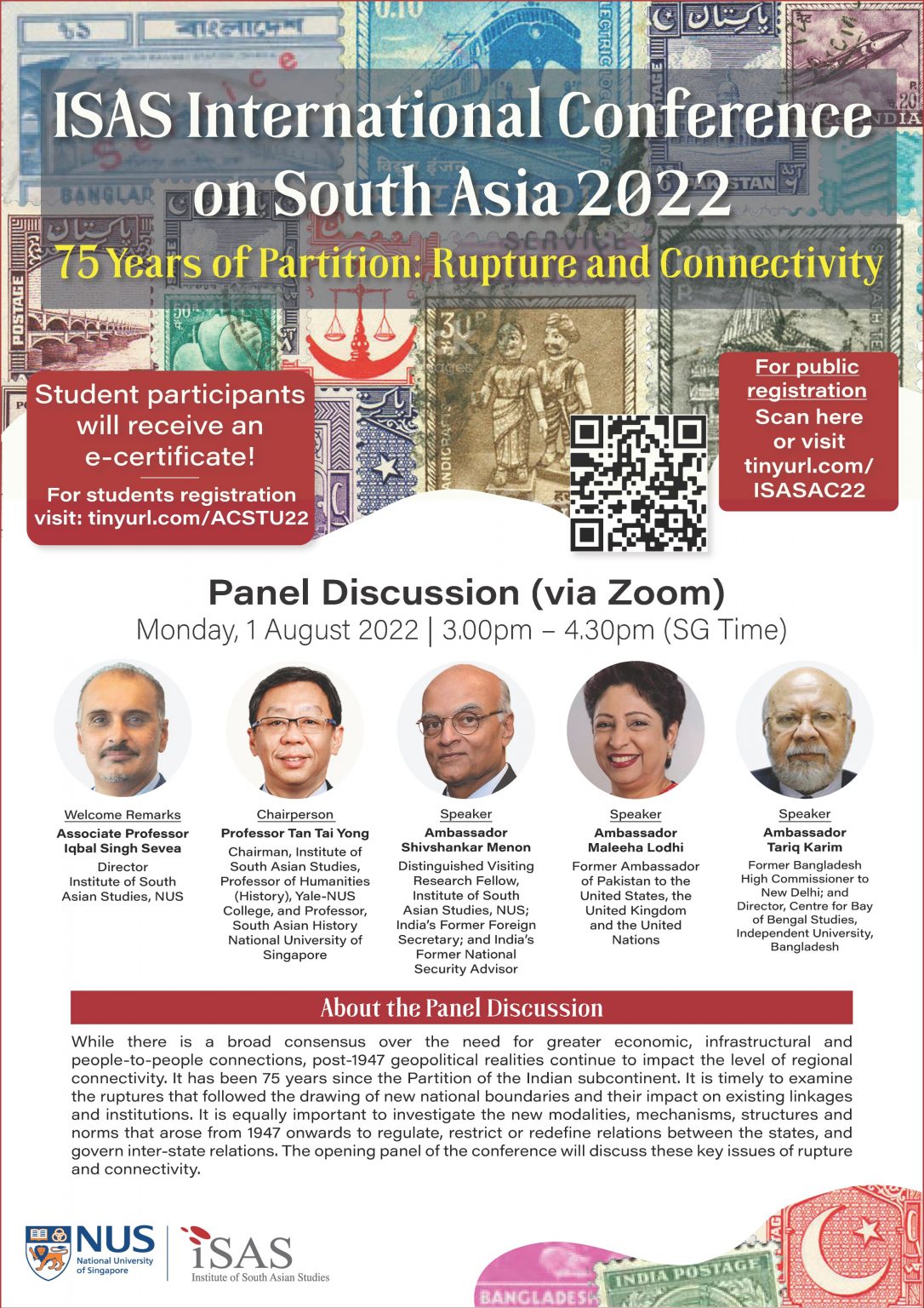 ISAS International Conference: 75 years of Partition - Asian Studies ...